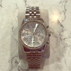Michael Kors | Accessories | Michael Kors Lexington Silver Tone Watch ...